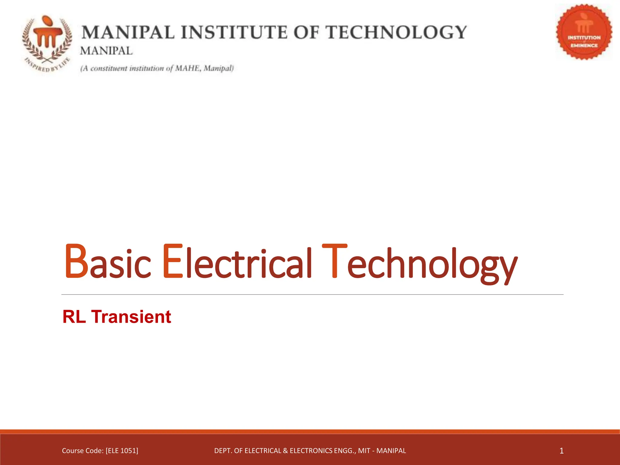 Basic electric theory - RL transient.pptx