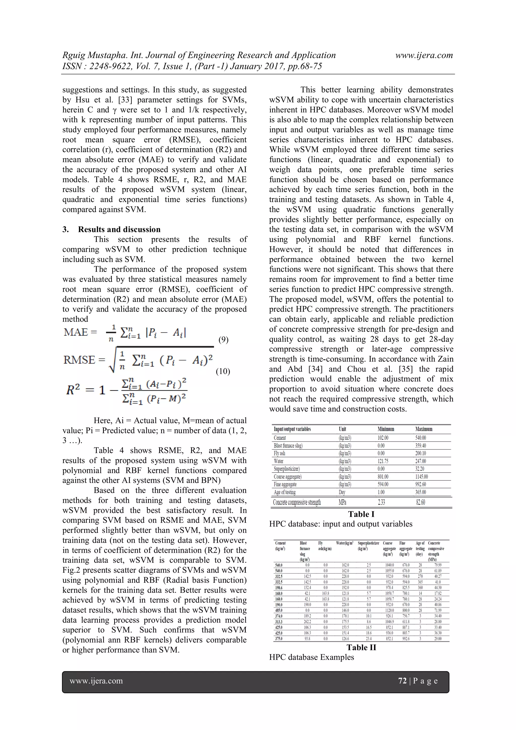 High-Performance Concrete Compressive Strength Prediction Based Weighted Support Vector Machines ...