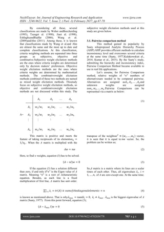 Comparison of Max100, SWARA and Pairwise Weight Elicitation Methods | PDF | Computer Software ...