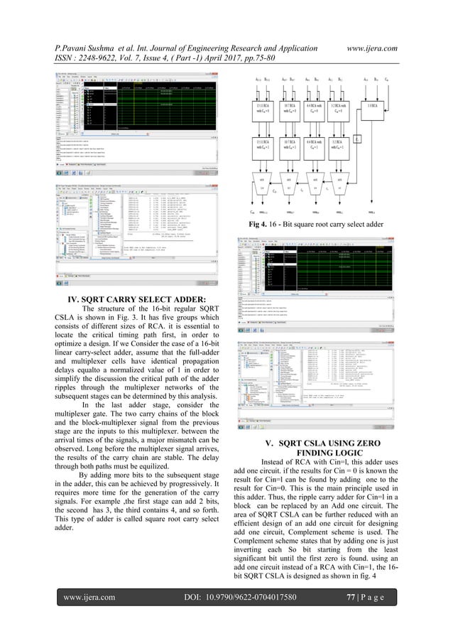 High Speed and Area Efficient Booth Multiplier Using SQRT CSLA with Zero Finding Logic | PDF ...