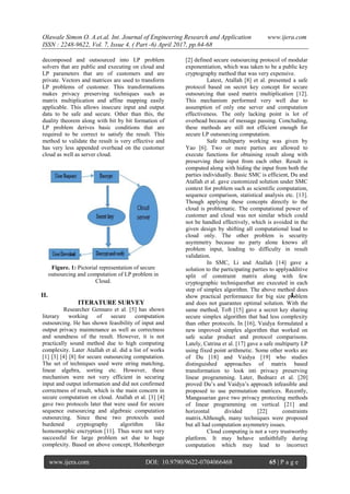 Secure Outsourcing of Linear Programming in Cloud Computing Environment: A Review | PDF | Cloud ...