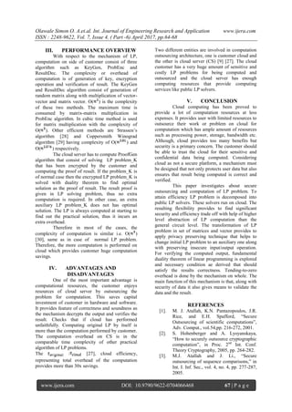 Secure Outsourcing of Linear Programming in Cloud Computing Environment: A Review | PDF