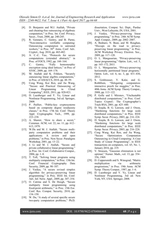 Secure Outsourcing of Linear Programming in Cloud Computing Environment: A Review | PDF | Cloud ...