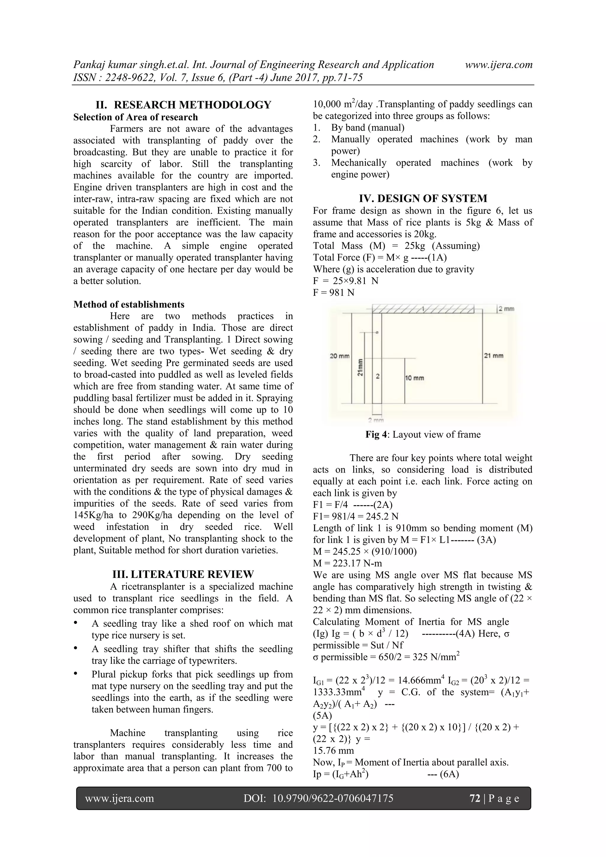Rice Transplanting Machine | PDF