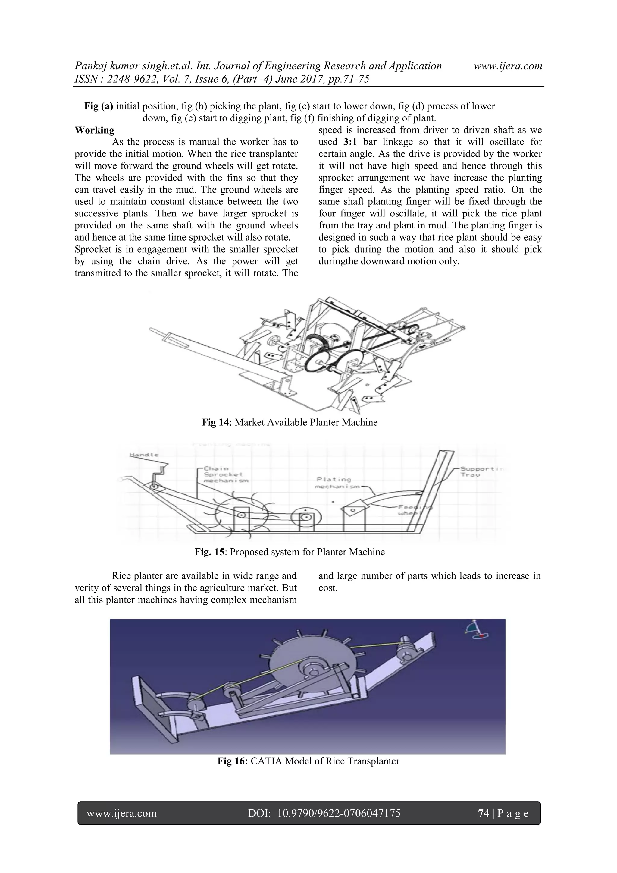 Rice Transplanting Machine | PDF