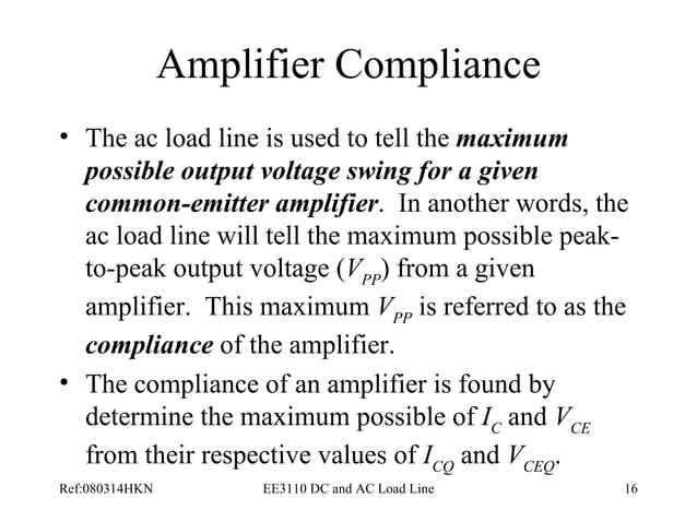 L07 dc and ac load line | PPT | Computer Networking | Computing