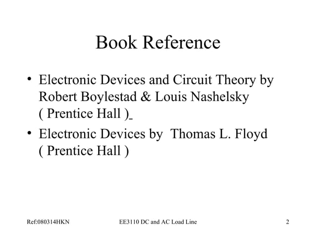 L07 dc and ac load line | PPT | Computer Networking | Computing