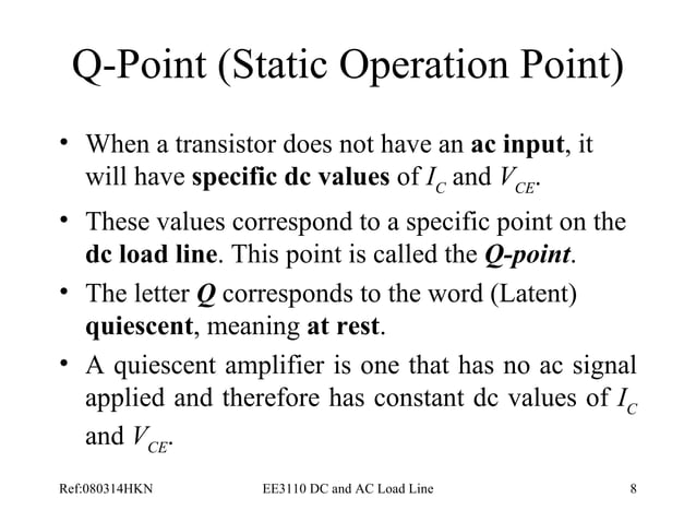 L07 dc and ac load line | PPT | Computer Networking | Computing