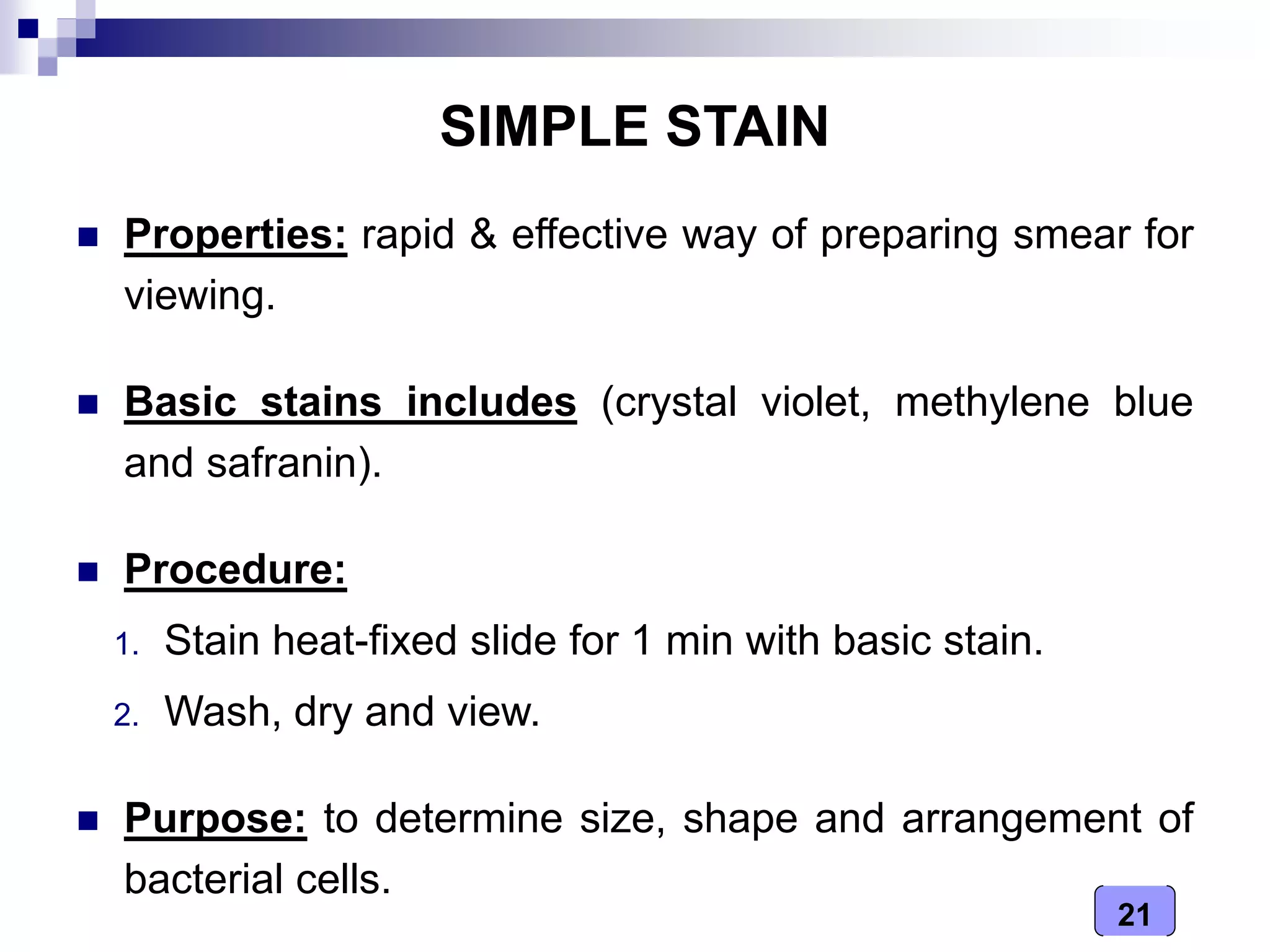 Medical Microbiology Laboratory (bacterial shapes, arrangement and staining techniques) | PDF