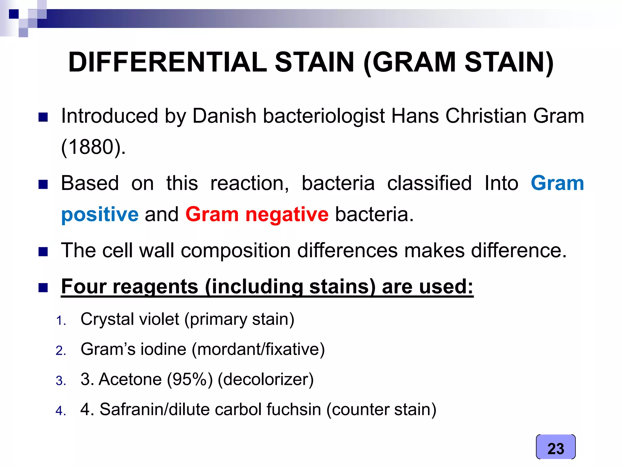Medical Microbiology Laboratory (bacterial shapes, arrangement and staining techniques) | PDF