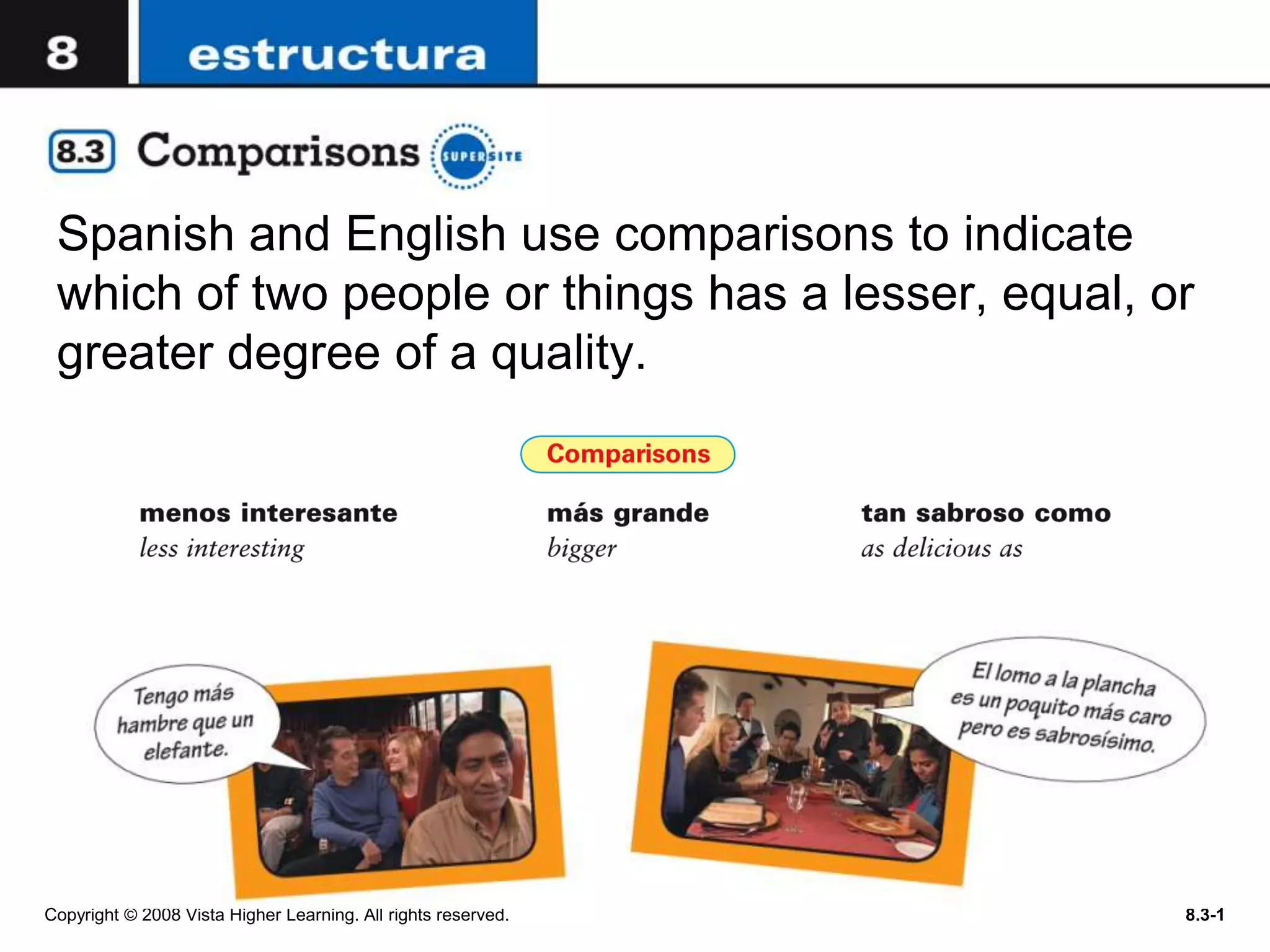 Los comparativos | PPT
