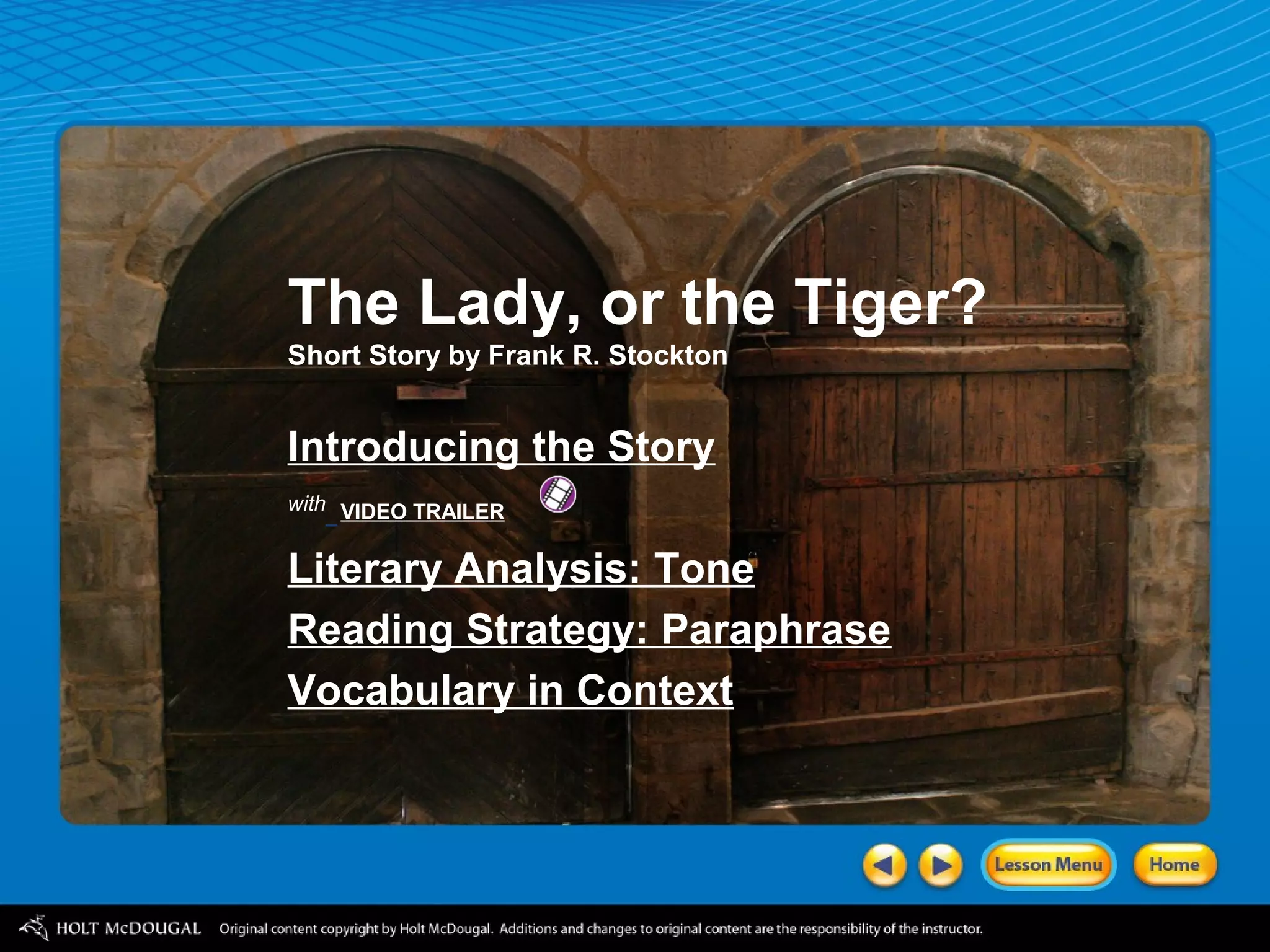 L080602ppt lady or_tiger | PPT