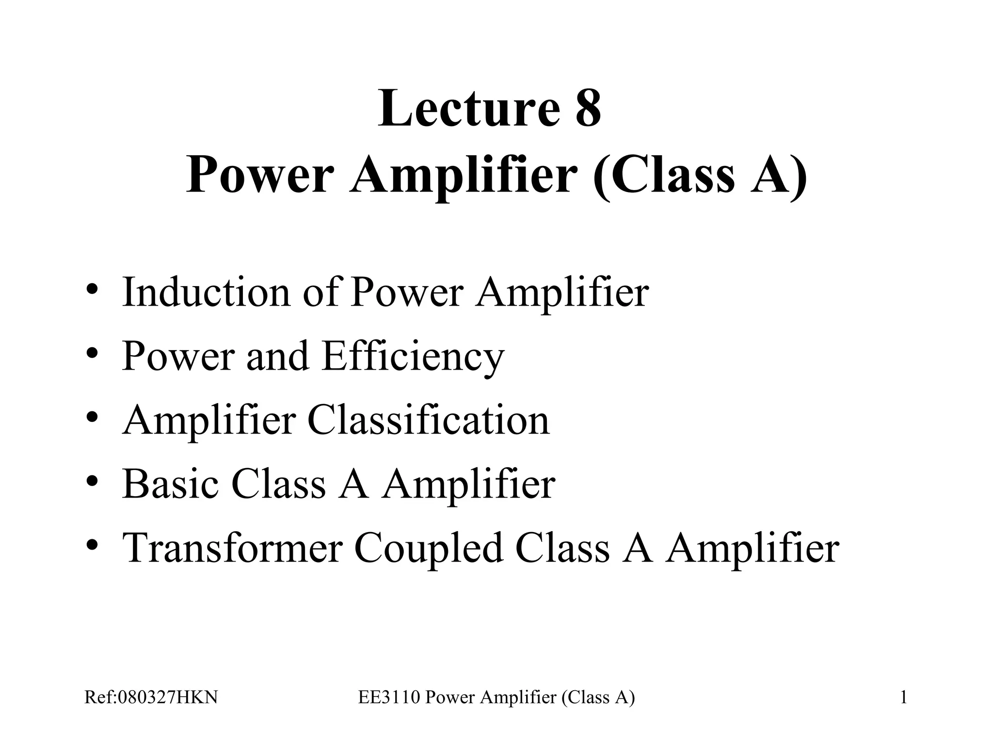 L08 power amplifier (class a) | PPT