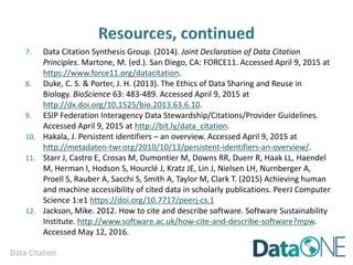 DataONE Education Module 08: Data Citation | PPTX | Databases | Computer Software and Applications