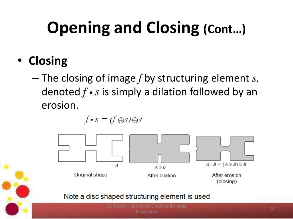 Com2304 Morphological Image Processing