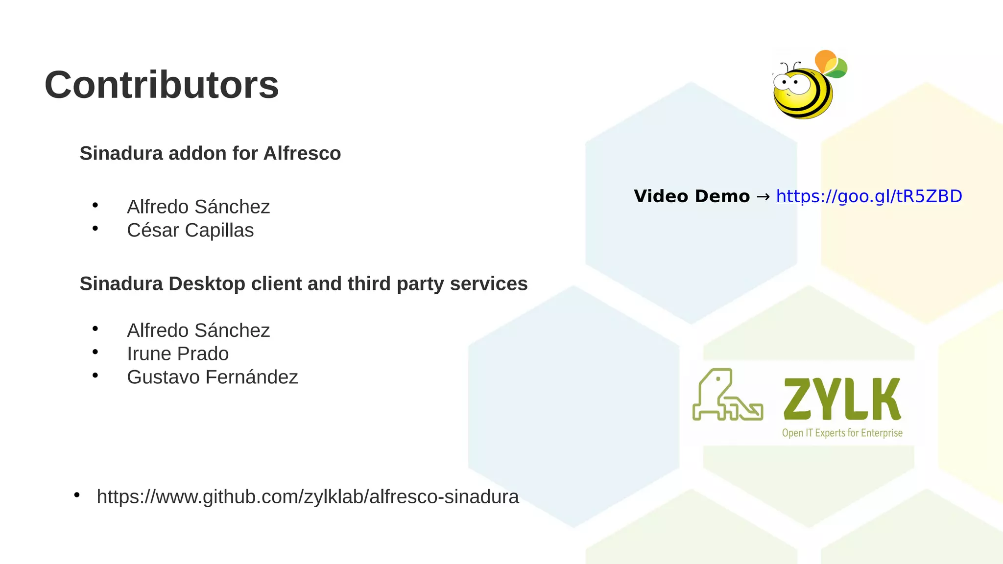 Sinadura ECM - Protocol-based signatures for Alfresco 5 | PPT