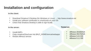 Sinadura ECM - Protocol-based signatures for Alfresco 5 | PPT