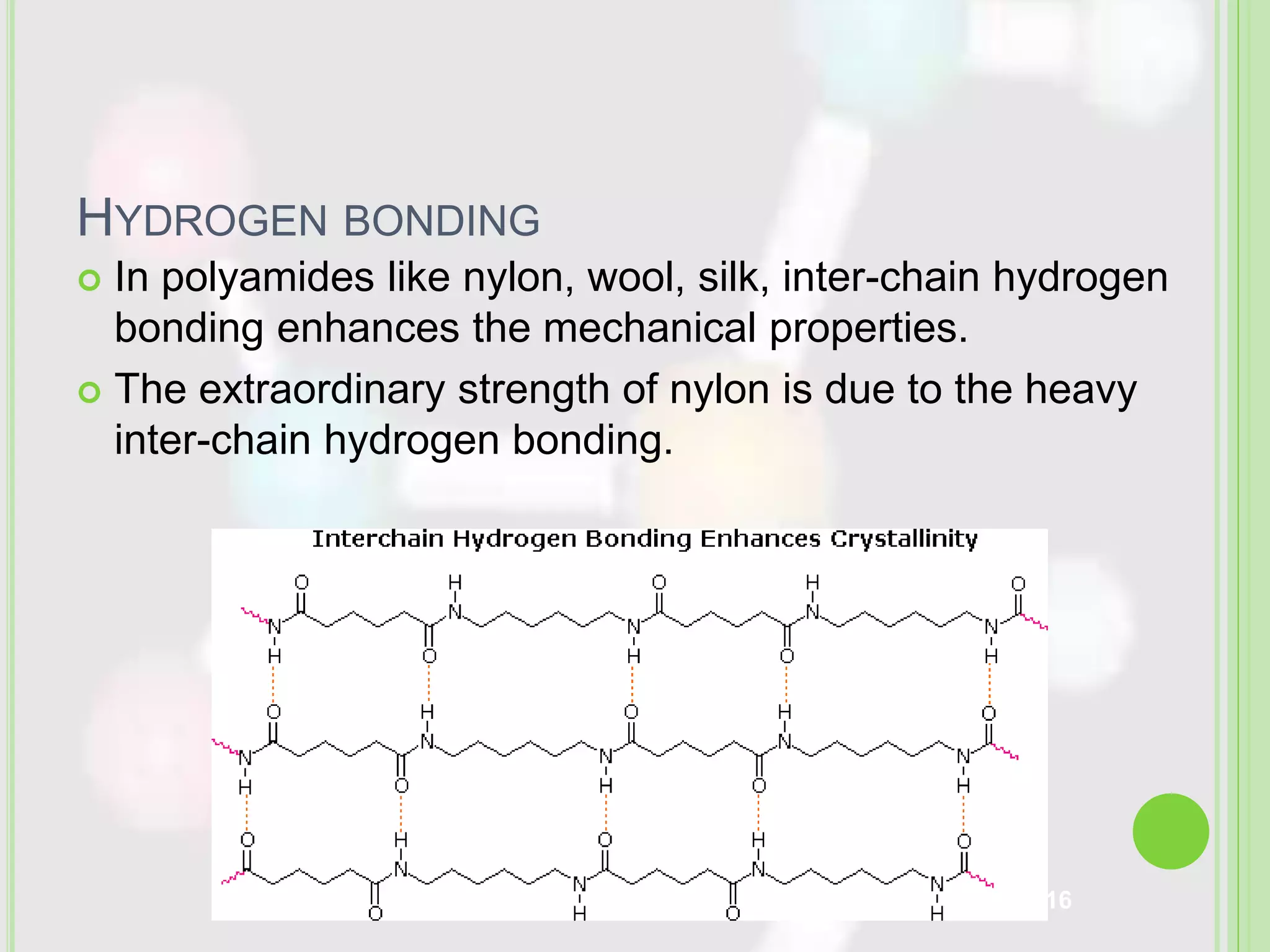 Lecture of chemistry of secondary bonding | PPTX