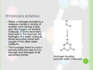 Lecture of chemistry of secondary bonding | PPTX