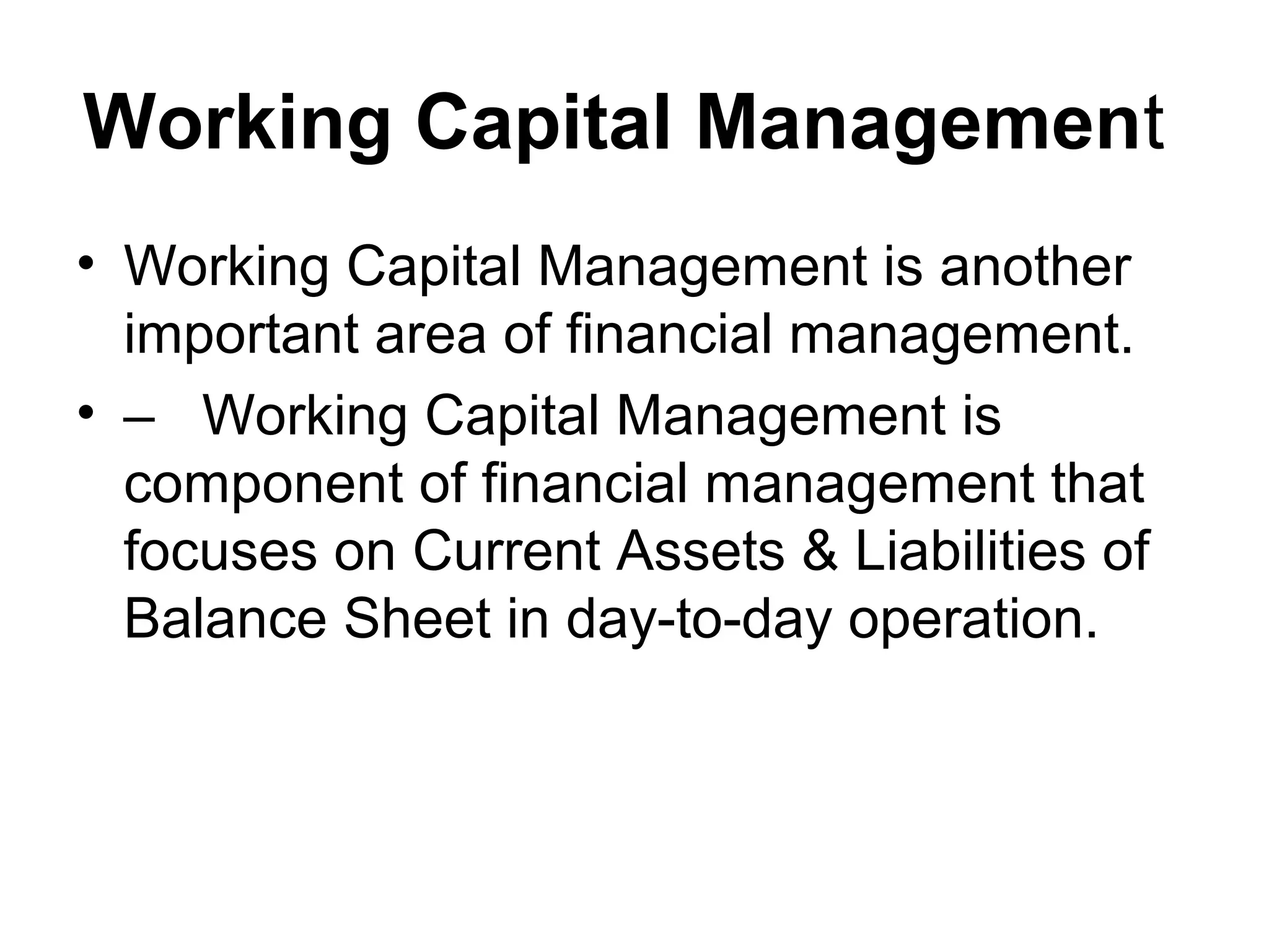 L09 working capital management | PPT