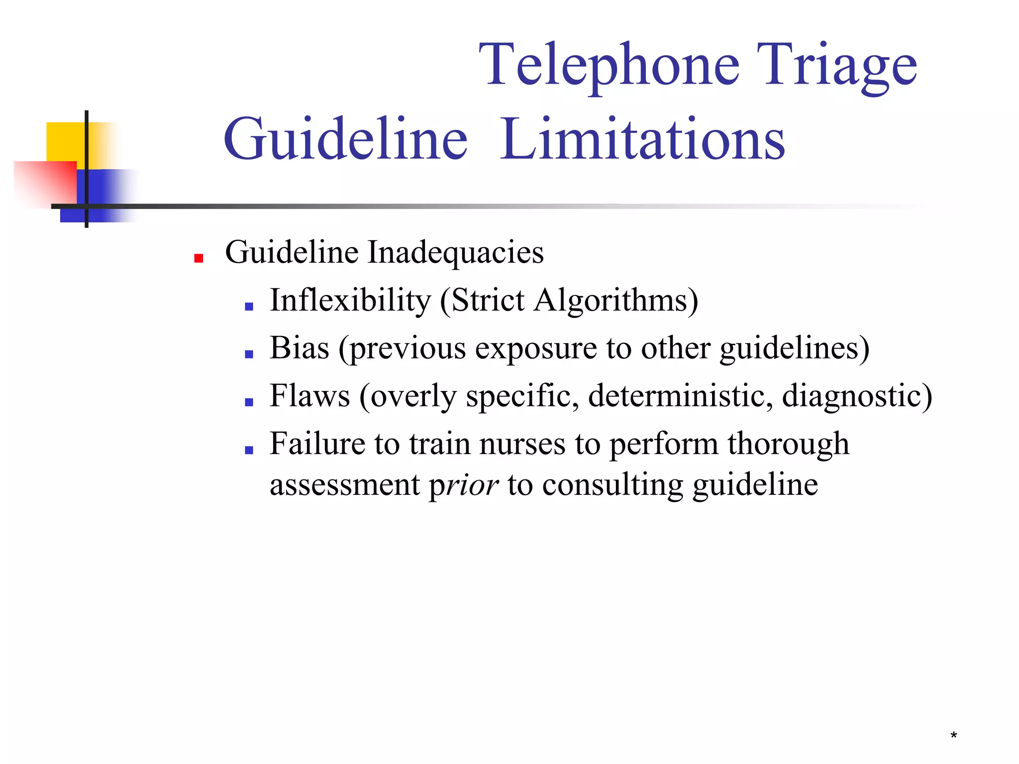 Telephone triage nurse: current role and skills | PPTX