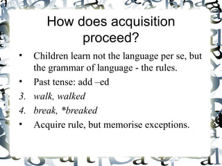 First language acquisition | PPT | Parenting Babies and Toddlers ...