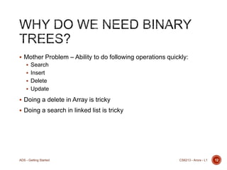 Stacks, Queues, Binary Search Trees - Lecture 1 - Advanced Data Structures | PPTX