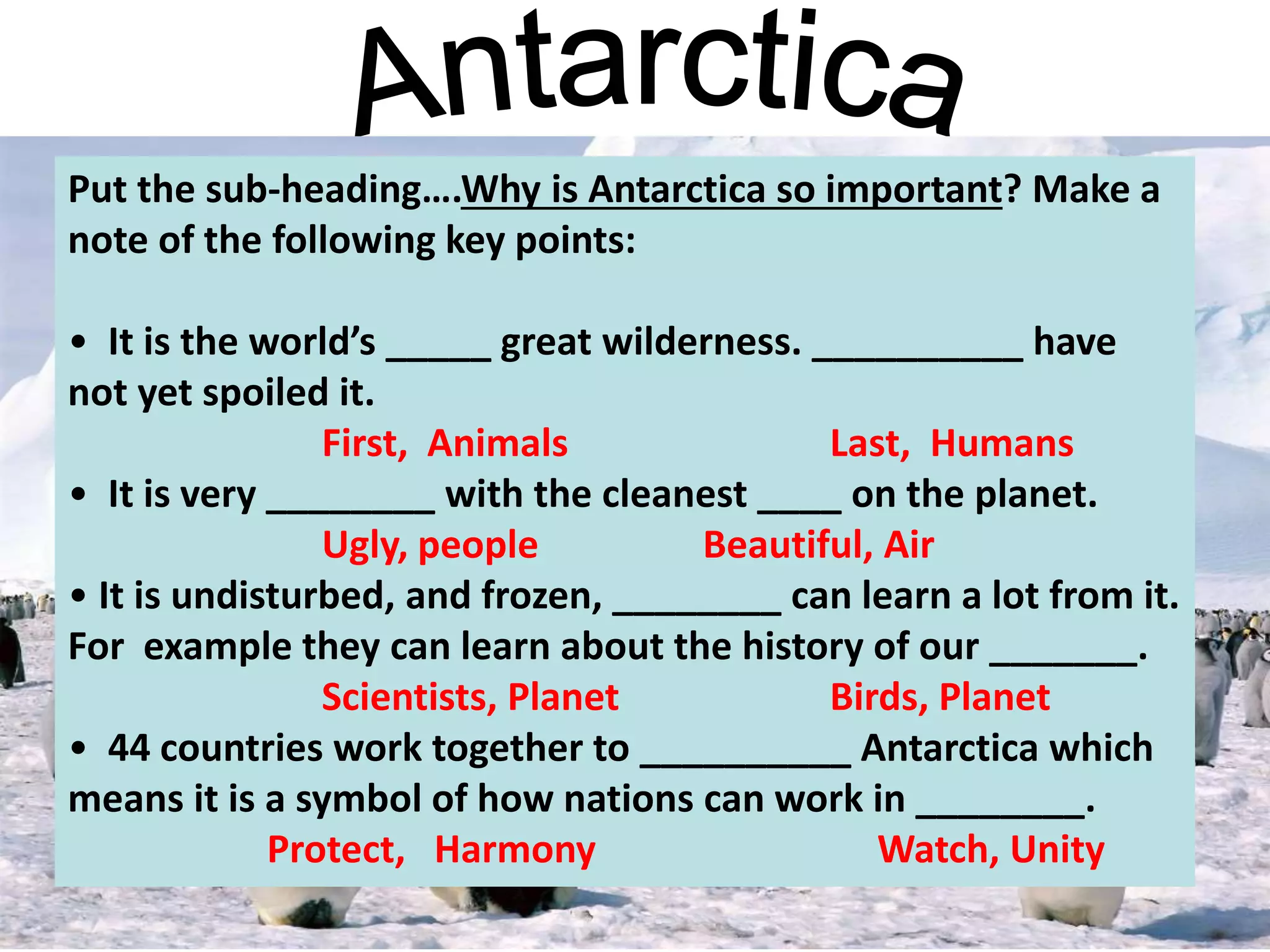 L1. antarctica location and climate ap | PPT