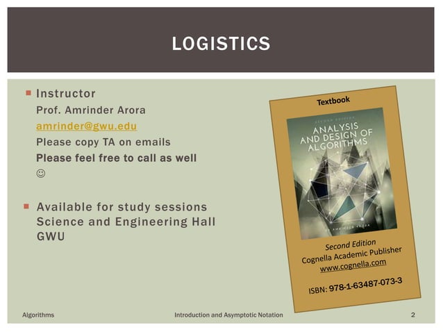 Introduction to Algorithms and Asymptotic Notation | PPT