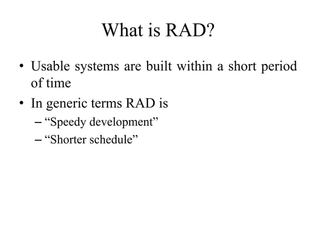 Introduction to Rapid Application Development | PPTX | Programming ...