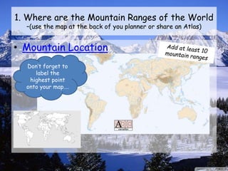 L1. introduction to mountain environments ap | PPT