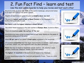 L1. introduction to mountain environments ap | PPT