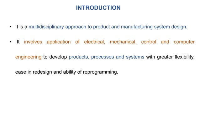 Introduction to Mechatronics, Sensors and Transducers | PPTX