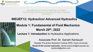 Hydraulics and advanced hydraulics in engineerings | PDF