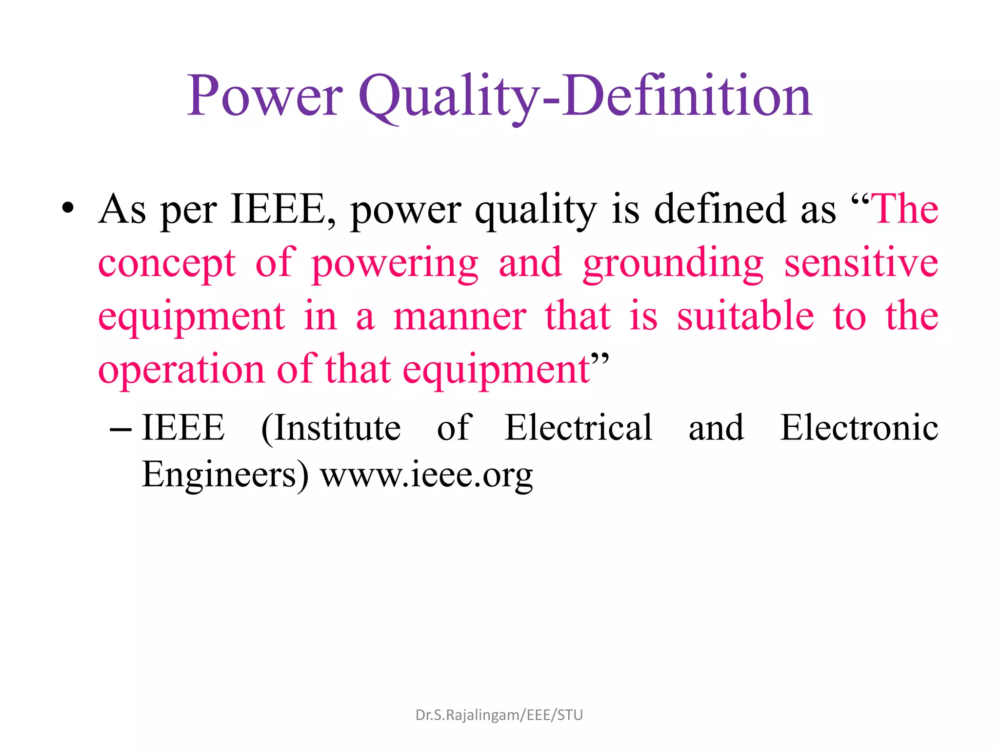 Introduction to Power Quality Problems | PDF