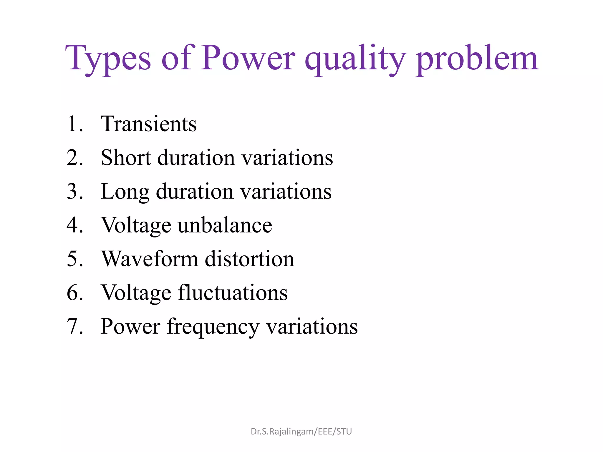 Introduction to Power Quality Problems | PDF