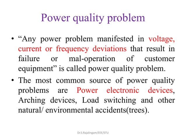 Introduction to Power Quality Problems | PDF | Consumer Electronics ...