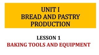 Baking Tools and Equipment | PPTX