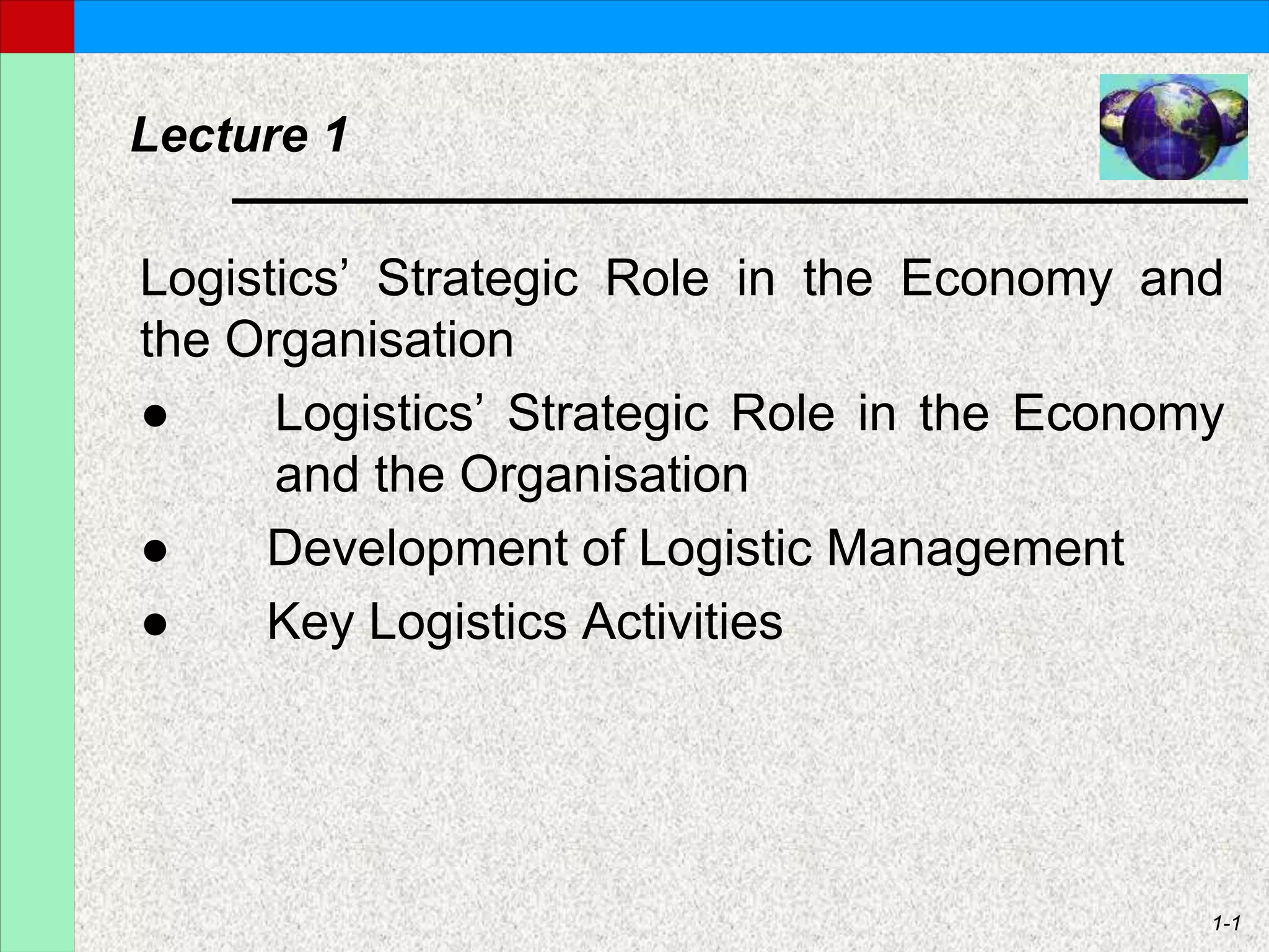 logistics strategy | PPT