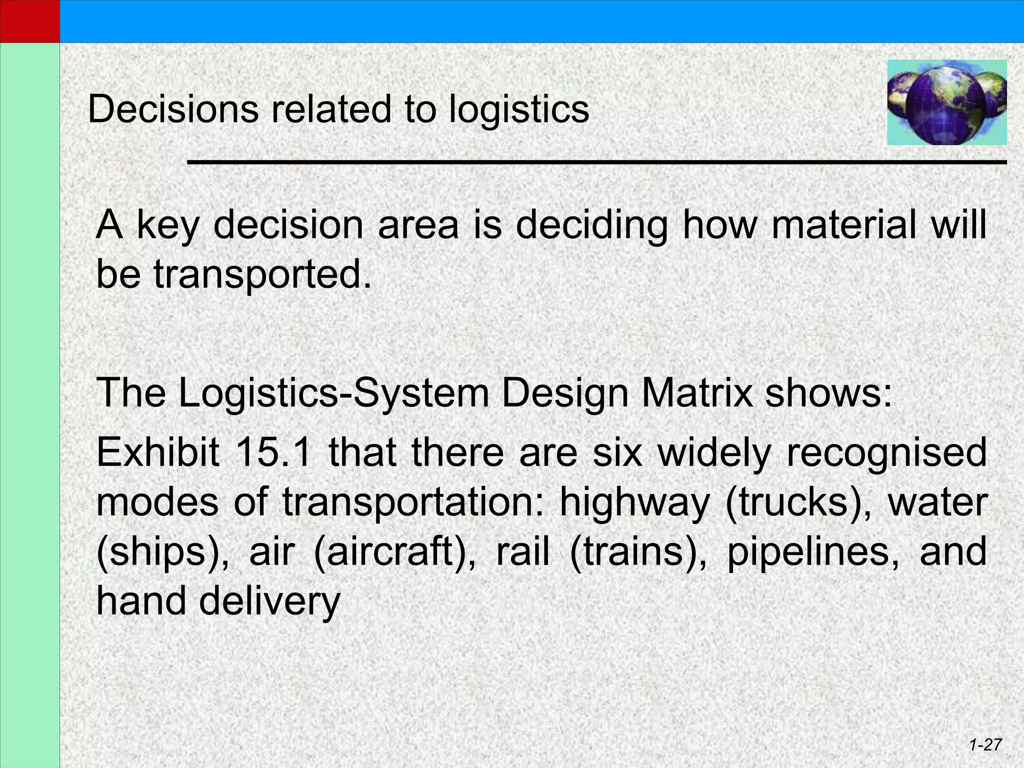 logistics strategy | PPT