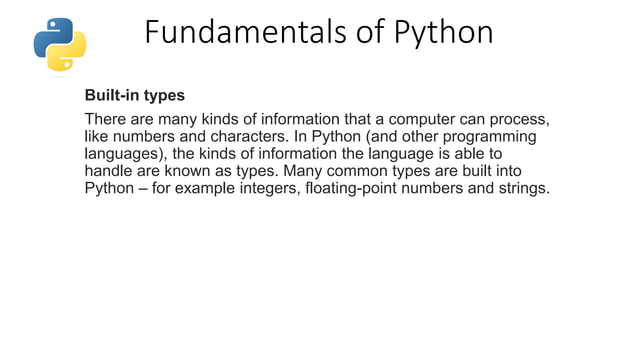 Python basics | PPTX