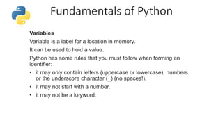 Python basics | PPTX
