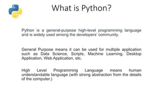 Python basics | PPTX