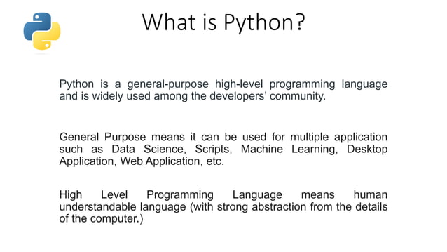 Python basics | PPTX