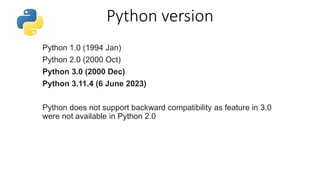 Python basics | PPTX