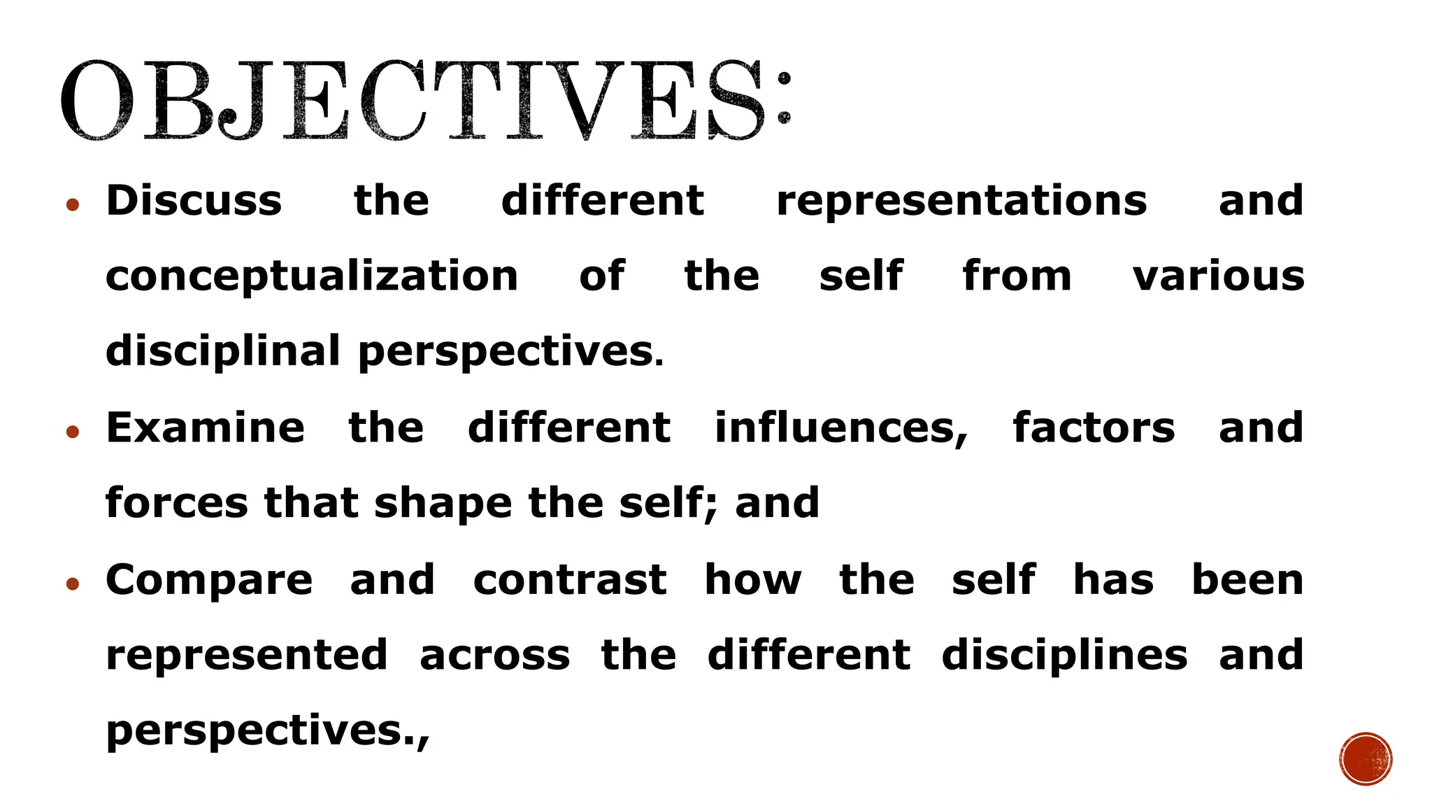 The self from various perspective (Philosophers and Anthropologists) | PPTX