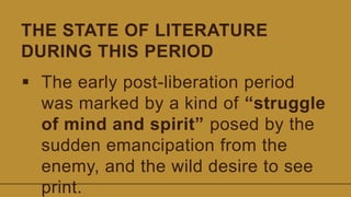 L1.5 21st Century Lit - Post War and Contemporary Period - student's ...