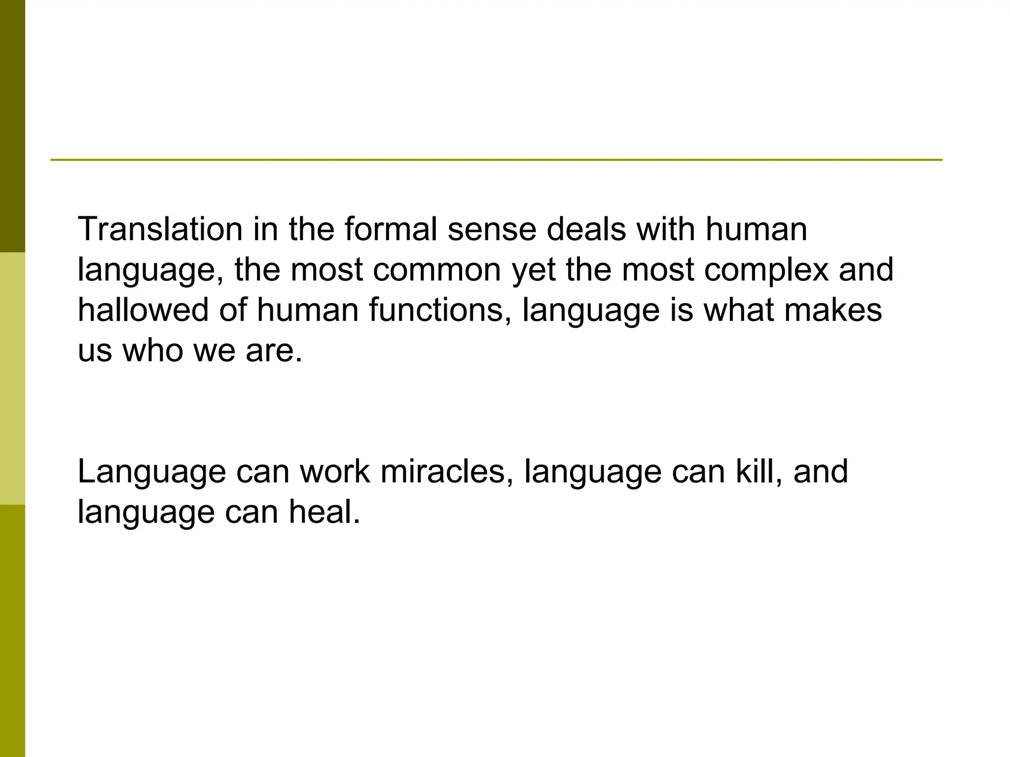 TRANSLATION AS A PROFESSION. SHORT DESCRIPTION | PPT