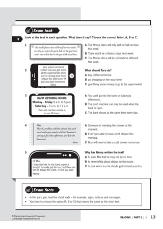 B2 Exam Booster Cambridge English preliminary | PDF