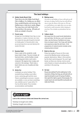 B2 Exam Booster Cambridge English preliminary | PDF